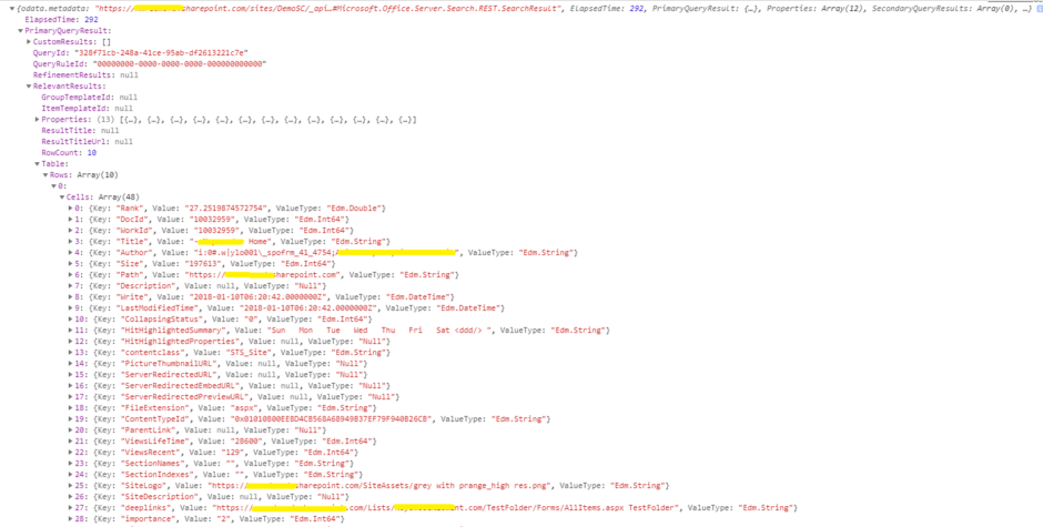 SharePoint Online Search using Rest API with query text?