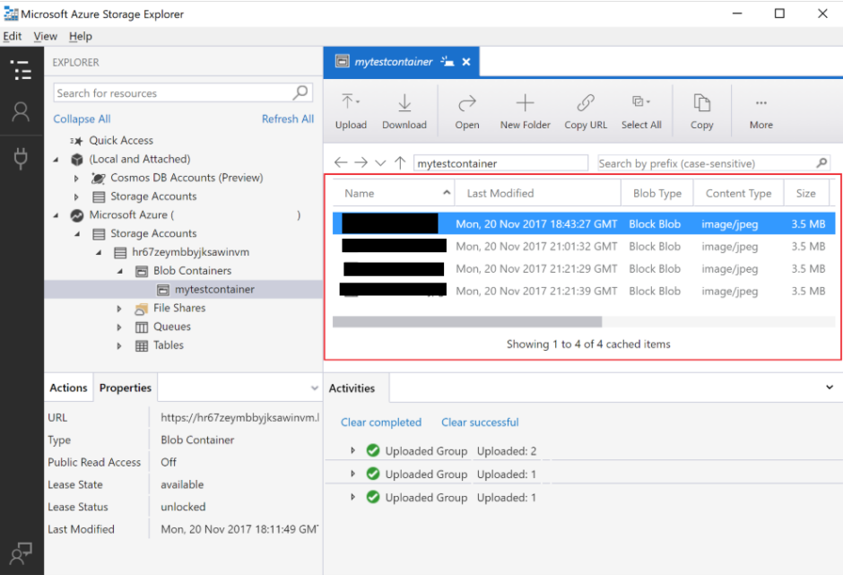 Backup and restore SQL Database to Azure Blob Storage Service in C#