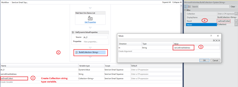 How to send an email through Visual Studio workflow in SharePoint Hosted App